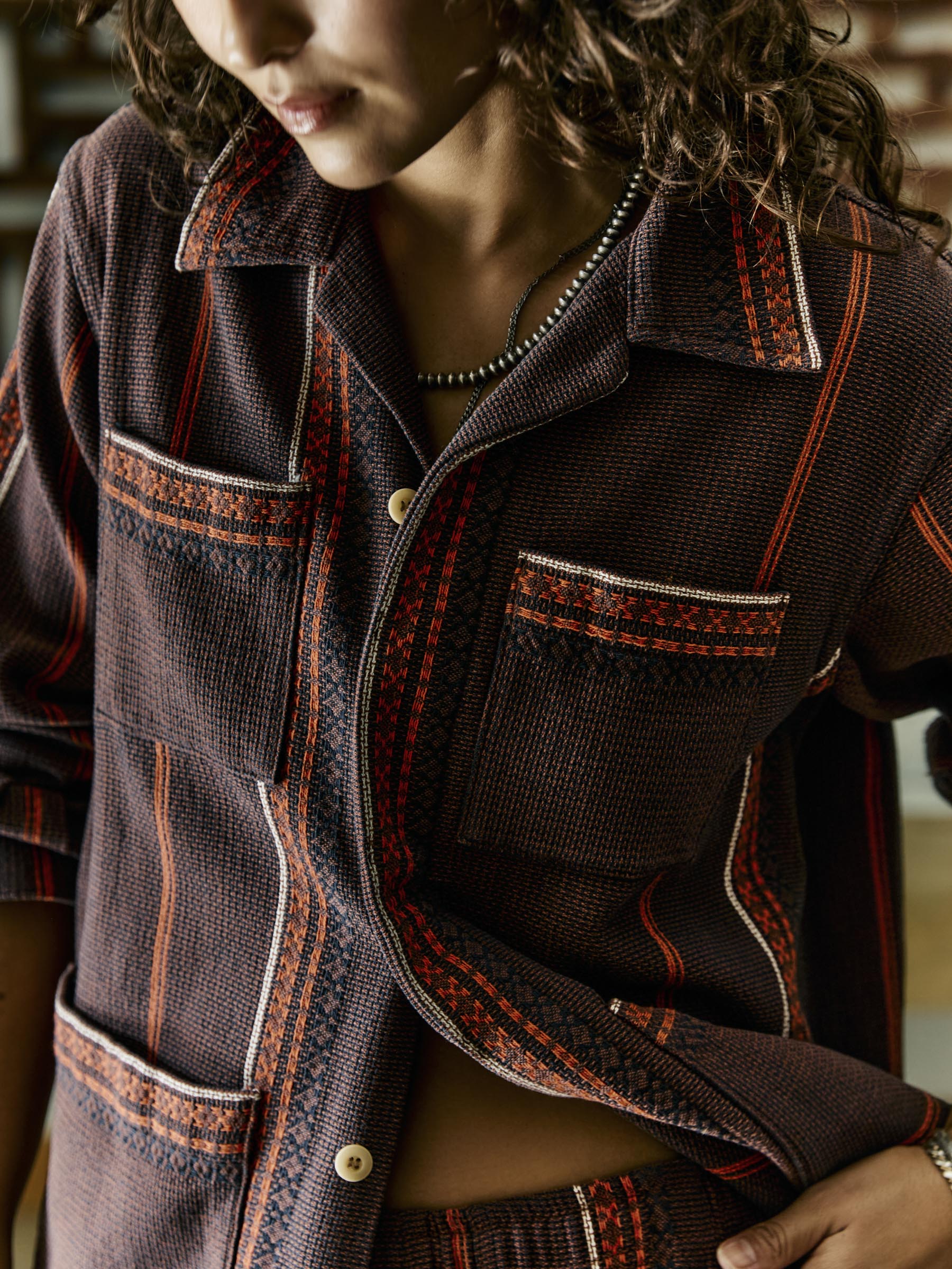 lagos woven border jacket – imogene + willie