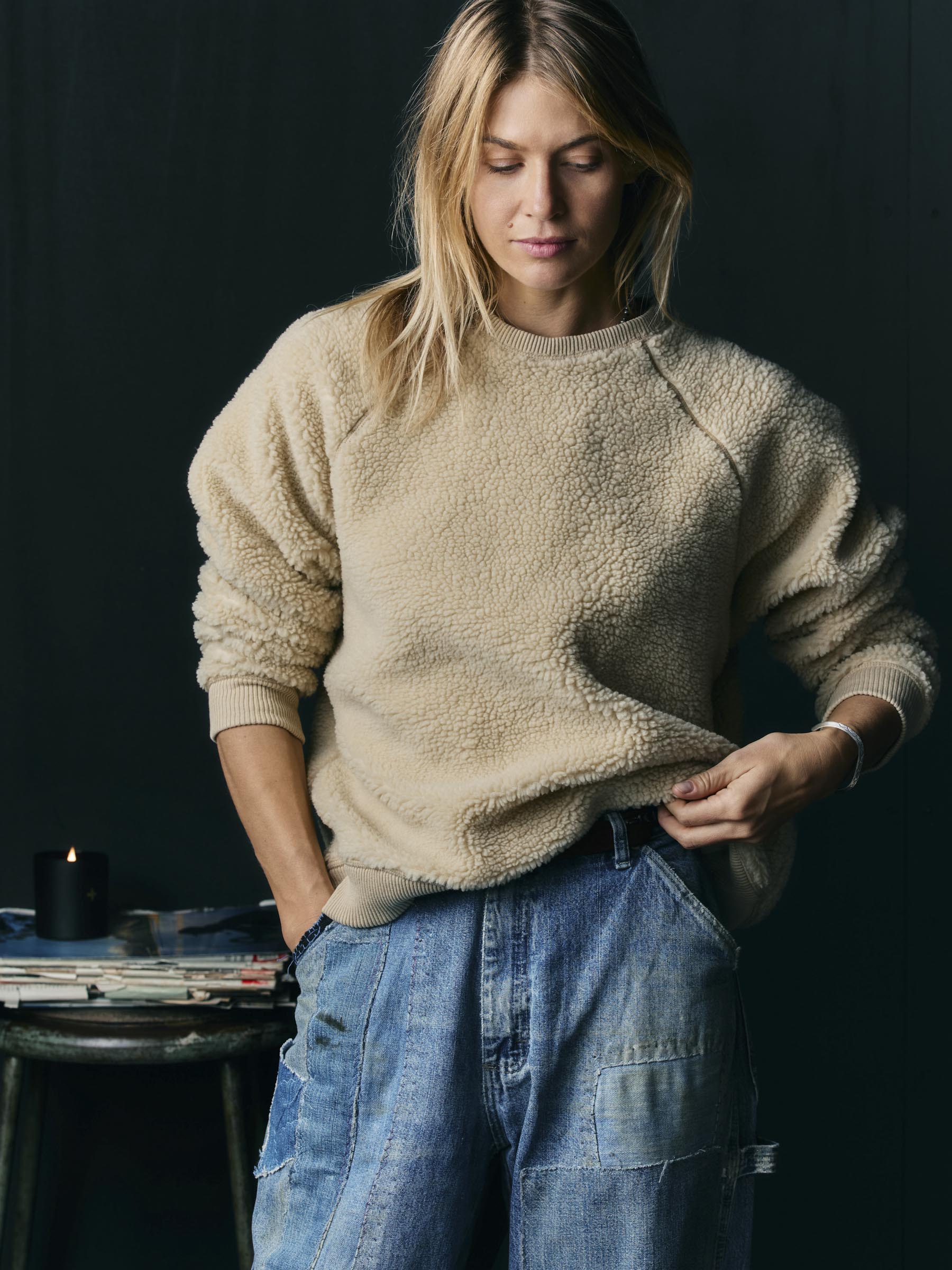 ribbed sherpa crew – imogene + willie