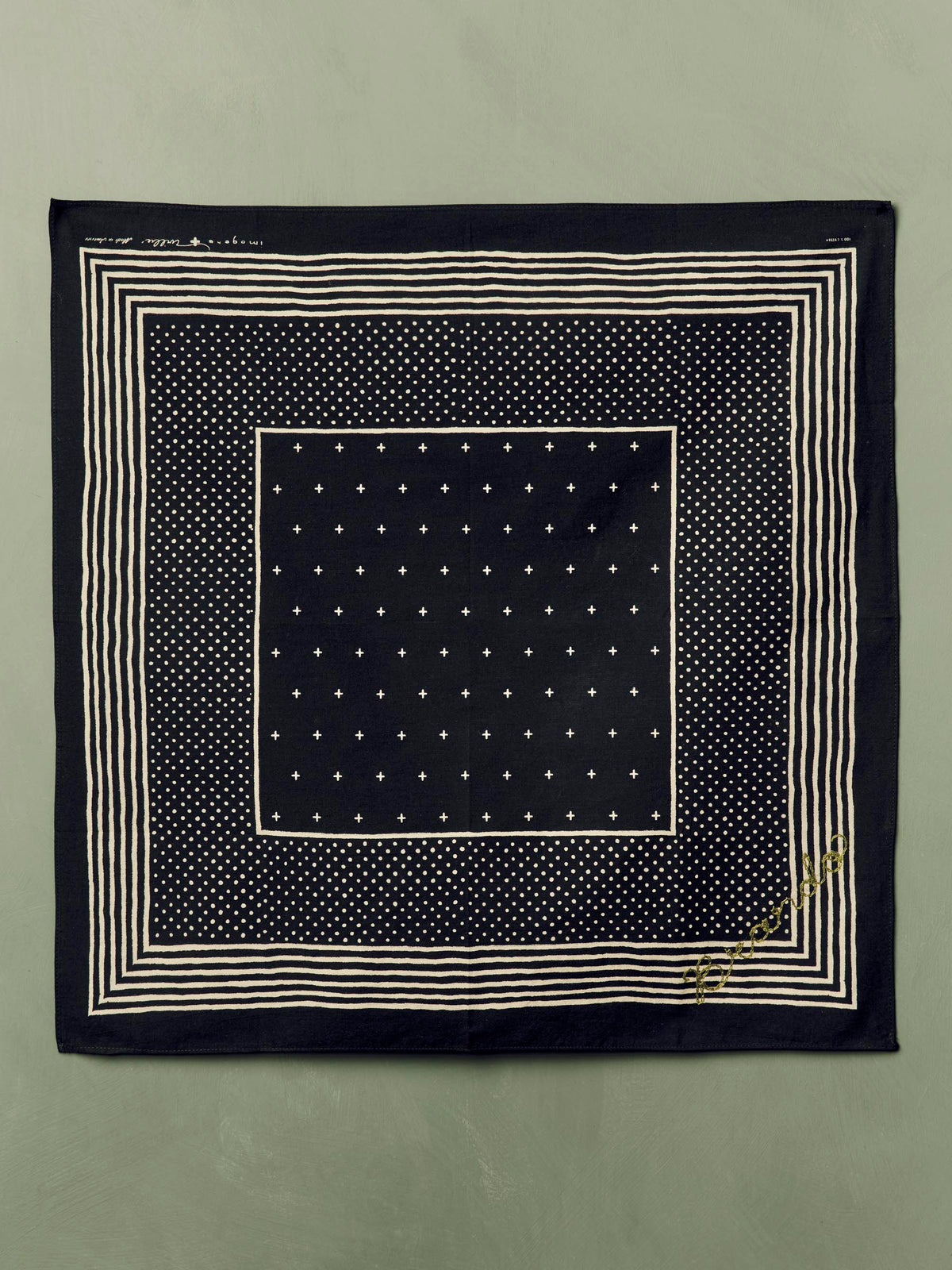 i+w vintage black bandana v2 – imogene + willie