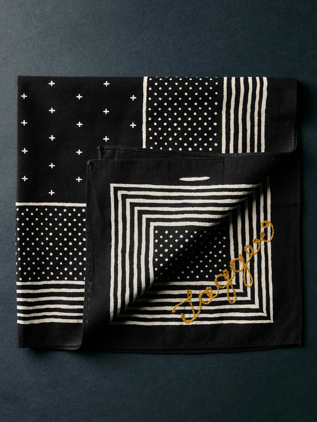 i+w vintage black bandana v2 – imogene + willie